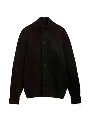 Barbour Wool High-neck Cardigan - Brown