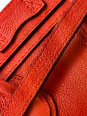 Celine Luggage Bag Grainy Leather Nano Crossbody Bag - Orange