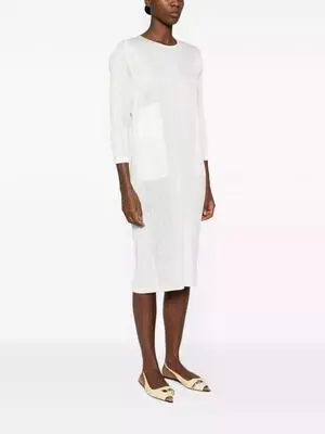 Issey Miyake Plissé Effect Midi Dress