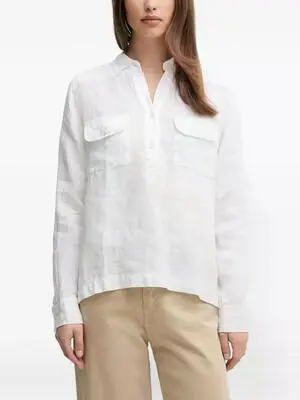 MOS MOSH Linen Shirt With Pocket Details