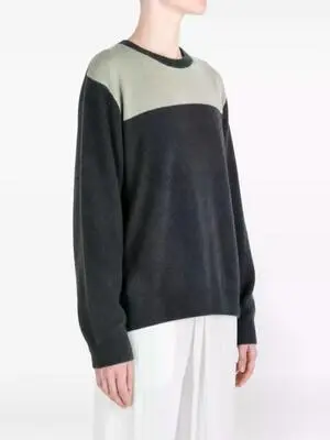 Frenckenberger Colour-block Crew Neck Sweater