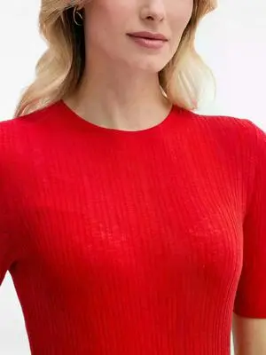 MOS MOSH Ribbed Knit Short Sleeve Top