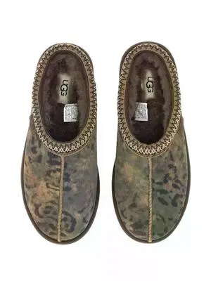 UGG Tasman Leopard-print Suede Mules