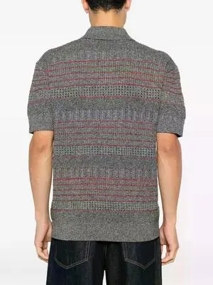Drole De Monsieur Striped Quarter-zip Kinit Polo