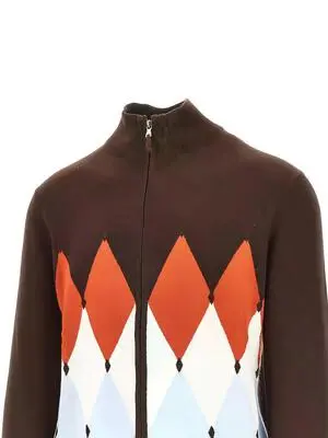BALLANTYNE Argyle Cashmere Sweater - Brown