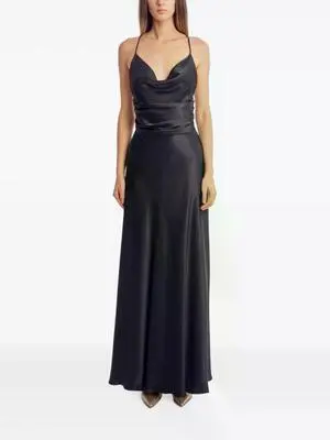 IRINA SCHROTTER Amber Cowl-neck Ruched Maxi Dress