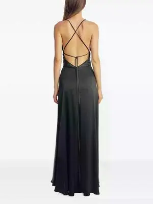 IRINA SCHROTTER Amber Cowl-neck Ruched Maxi Dress