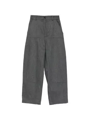 NICHOLSON & NICHOLSON Holt Patch-pocket Elasticated-waist Trousers - Grey