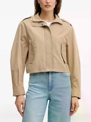 OUI Cropped Epaulette Jacket - Neutrals