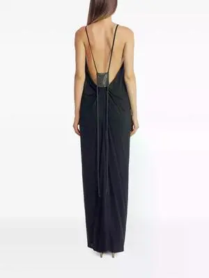 IRINA SCHROTTER Sara Crystal-embellished Backless Maxi Dress