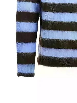 Emporio Armani Striped Mohair-blend Sweater