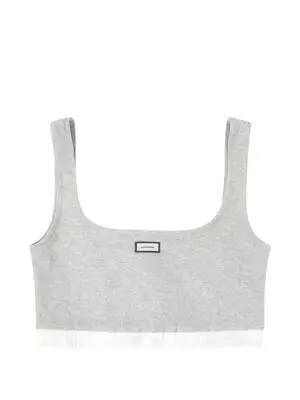 ENTIRE STUDIOS Ribbed-knit Cropped Top