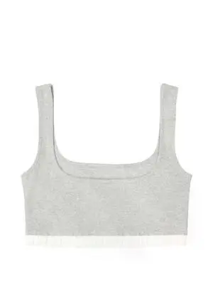 ENTIRE STUDIOS Ribbed-knit Cropped Top
