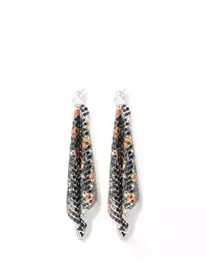 Rabanne Floral-print Chainmail Earrings