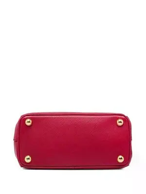 Prada 2000-2013 Mini Saffiano Lux Galleria Double Zip Satchel