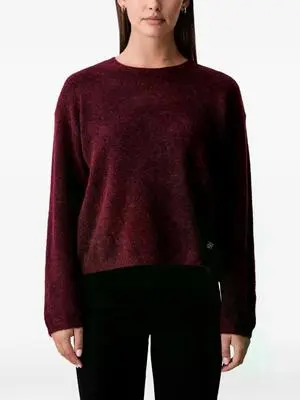 MOS MOSH Mape Crew-neck Sweater - Red