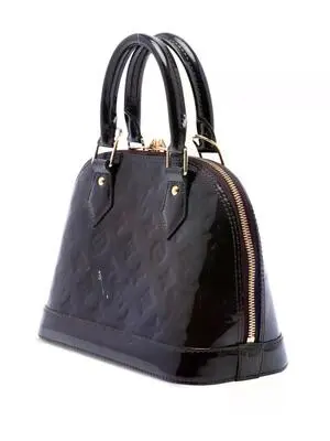 LOUIS VUITTON 2017 Monogram Vernis Alma Bb Satchel