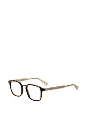 John Varvatos Tortoiseshell-effect Square-frame Glasses - Brown