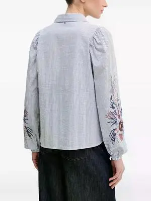 MOS MOSH Ciu Embroidered Striped Shirt