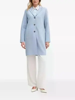 OUI Stripped Embroidered-collar Shirt - Blue