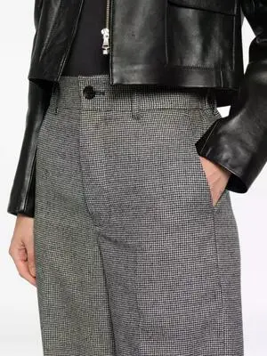 NICHOLSON & NICHOLSON Houndstooth Straight-leg Trousers