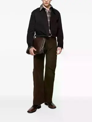 Acne Studios Cropped Check Collar Jacket