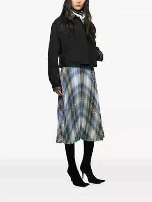 Acne Studios Cropped Check Collar Jacket