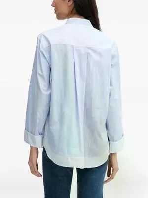 MOS MOSH Mmbronwyn Striped Band-collar Shirt