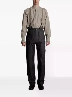 TAIGA TAKAHASHI Buckle-strap Straight-leg Jeans