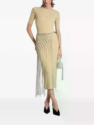 HIBOURAMA Crystal-embellished Fringed Belt