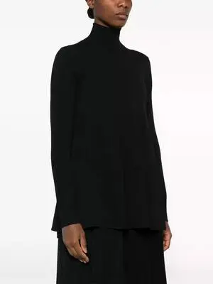 TOTEME Crepe Turtleneck Top - Black