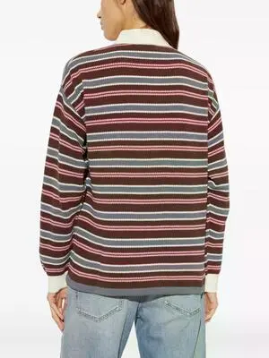 The Upside Wonder Striped Long-sleeve Polo Shirt