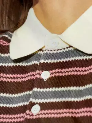 The Upside Wonder Striped Long-sleeve Polo Shirt