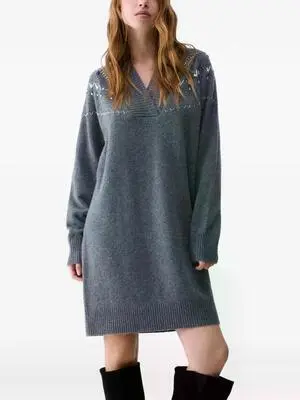 Liu Jo Knit Dress With Jewel Embroidery