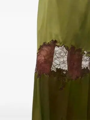 Staud Delfina Lace-trim Silk Dress