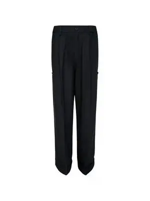 MELITTA BAUMEISTER Pleated Turn-up Trousers
