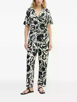 OUI Leaf Print Jumpsuit