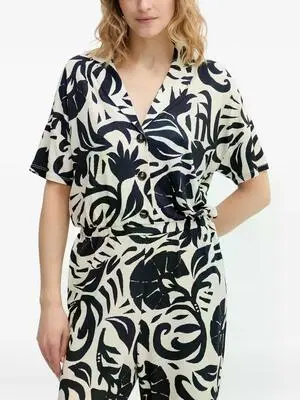 OUI Leaf Print Jumpsuit