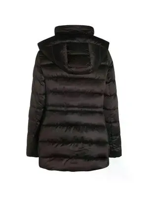 MOORER Quilted Hooded Coat - Brown