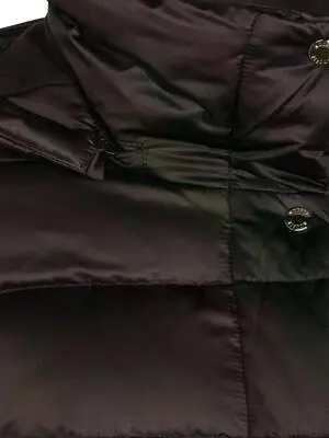 MOORER Quilted Hooded Coat - Brown