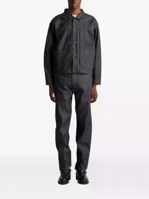 TAIGA TAKAHASHI Pleated Cinch-back Denim Jacket