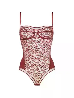 ERES Porte-bonheur Lace-panelled Bodysuit
