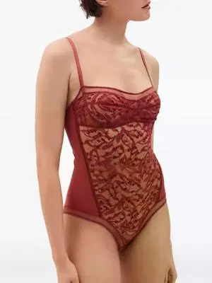 ERES Porte-bonheur Lace-panelled Bodysuit