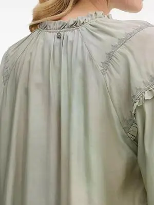 MOS MOSH Mmmarb Sansa Emb Ruffled Embroidered Blouse