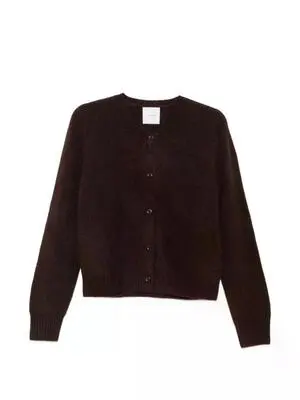 IVORY PARIS Button-front Knitted Cardigan - Brown