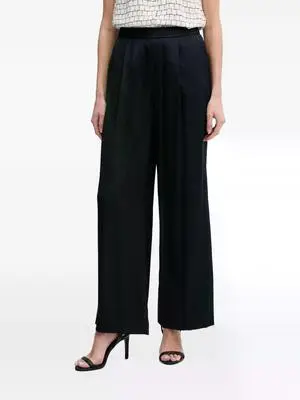 OUI Satin-finish Wide-leg Palazzo Trousers