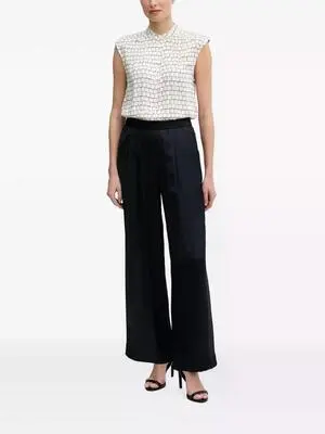 OUI Satin-finish Wide-leg Palazzo Trousers