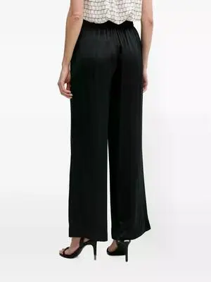 OUI Satin-finish Wide-leg Palazzo Trousers