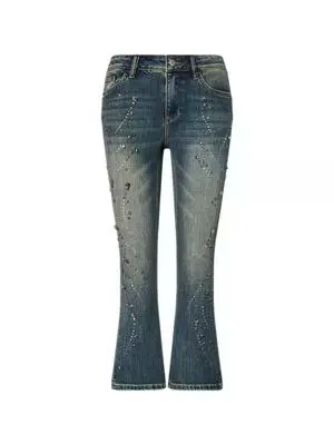 Liu Jo Bootcut Jeans With All-over Rhinestone Embellishment