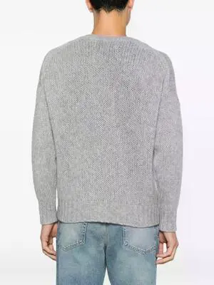 EMERSON RENALDI Mélange-effect V-neck Cardigan